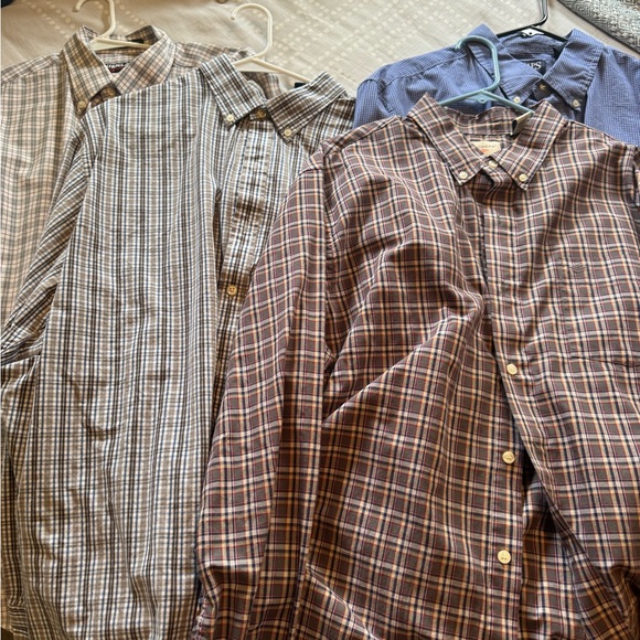 Kirkland Signature | Shirts | Lot Of 4 Multicolor Plaid Easy Care Dress ...